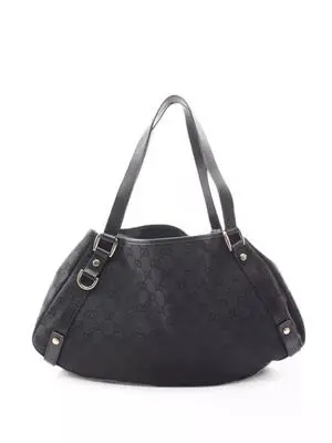 Gucci Abbey Gg Canvas Shoulder Bag - Black