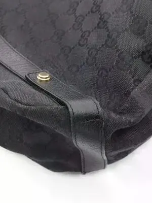 Gucci Abbey Gg Canvas Shoulder Bag - Black