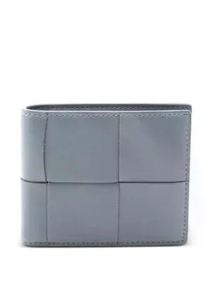 Bottega Veneta 2000s Maxi Intrecciato Bi-fold Wallet - Grey