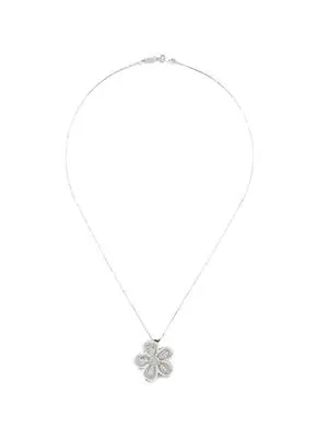 SUZANNE KALAN One Of A Kind Diamond Flower Necklace - Silver
