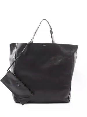 Saint Laurent Leather Tote Bag - Black