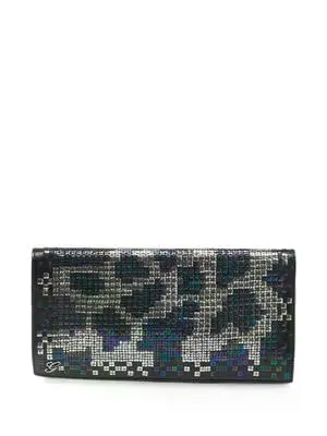 Gucci Sequin-embellished Flap Clutch Bag - Black