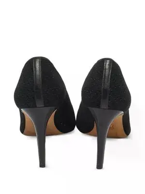 Tory Burch Elinor Suede Laser-cut Heeled Pumps