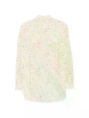 TELA Floral-print Cotton Shirt - Neutrals