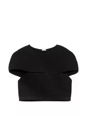 Cult Gaia Brett Cut-out Cropped Top - Black