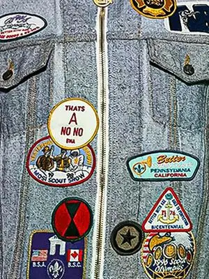 BETTER WITH AGE Reversible Patch-detail Denim Jacket