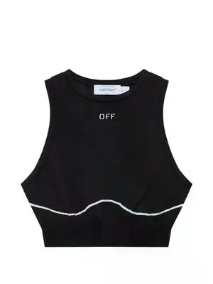 Off-White Off Stamp Seamless Crop Top - Black