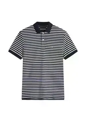 Tommy Hilfiger Striped-patterned Polo Shirt - Black