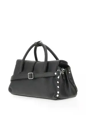 ZANELLATO Small Grain Leather Tote Bag - Black