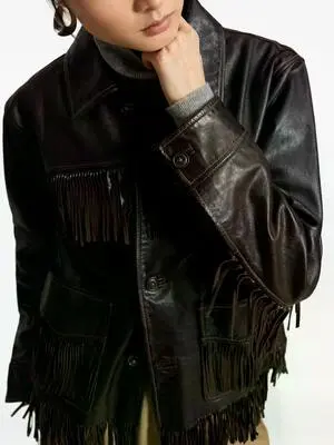 Polo Ralph Lauren Leather Fringe Jacket