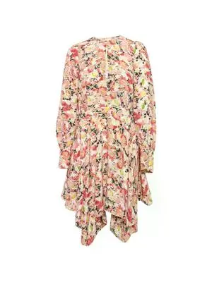 Stella McCartney Floral Print Silk Mini Dress