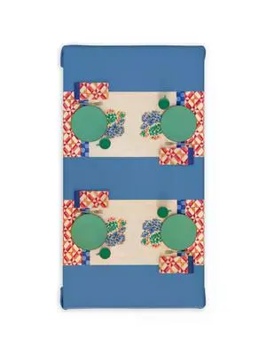 LISA CORTI Positano Red Tiles Table Runner - Neutrals