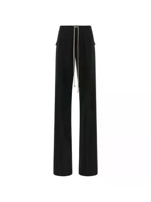 Rick Owens Dietrich Drawstring Wide Leg Trousers - Black