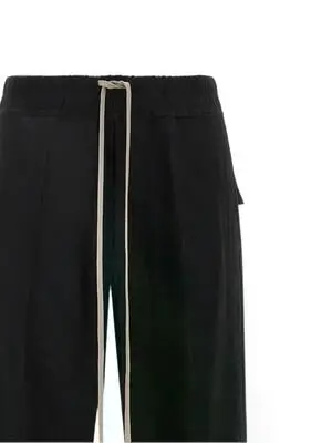 Rick Owens Dietrich Drawstring Wide Leg Trousers