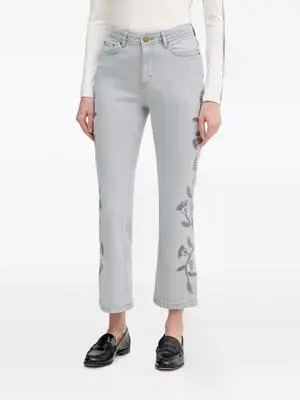 HOSS INTROPIA Floral Embroidered Jeans - Grey