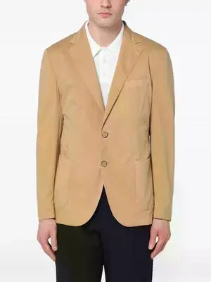 SANTANIELLO Single-breasted Notched-lapels Blazer - Neutrals