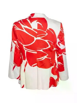 LANVIN Bethney Floral-print Blazer - Red