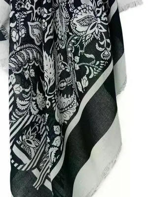 JOOP! Adalia Floral-print Logo-border Scarf
