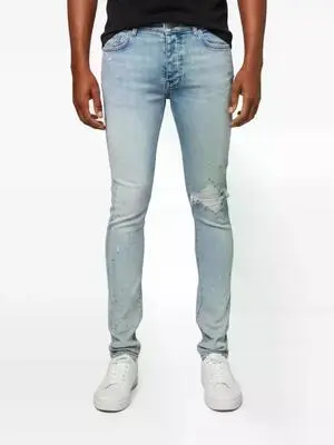 Amiri Distressed Slim-fit Jeans - Blue