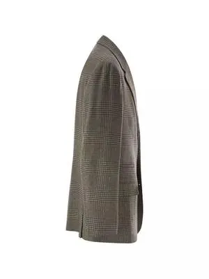 Brunello Cucinelli Check-pattern Long-sleeve Blazer