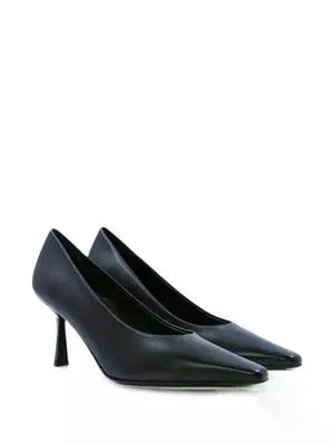 NOTABENE Emmy 70 Square-toe Leather Pumps - Black