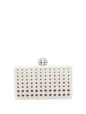 AQUAZZURA Tequila Crystal-embellished Clutch Bag - White