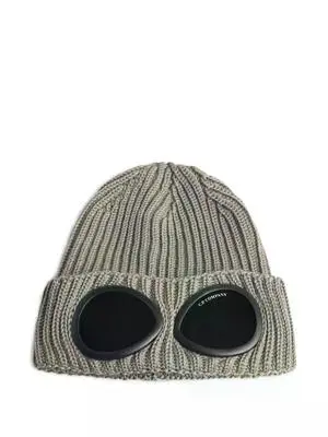 C.P. COMPANY Goggle Ribbed-knit Beanie - Grey