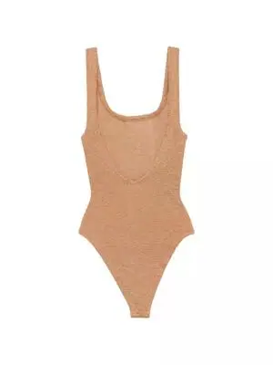 Hunza G Crinkle Effect Swimsuit - Brown