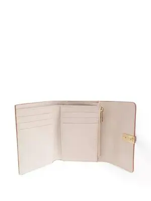 Furla Iride Logo-plaque Grained-leather Wallet - Pink