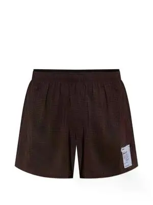 Satisfy Space-o Perforated Shorts - Brown