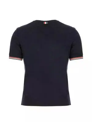 Thom Browne Rwb Stripe Fine-knit T-shirt