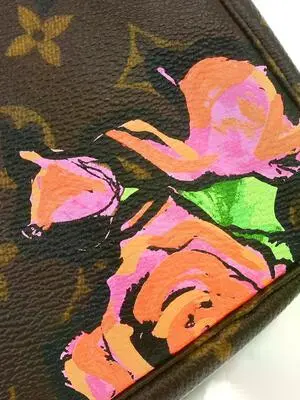 LOUIS VUITTON Monogram Rose Pochette Tote Bag