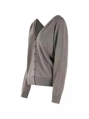 LISA YANG Cashmere V-neck Cardigan - Brown