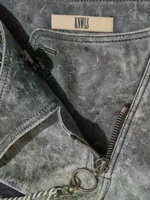 KNWLS Distressed-effect Chain-detail Shorts