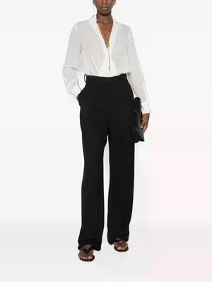 Elisabetta Franchi Sheer Chain-detail Wrap-front Bodysuit - White