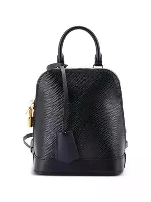 LOUIS VUITTON Alma Epi Leather Backpack - Black