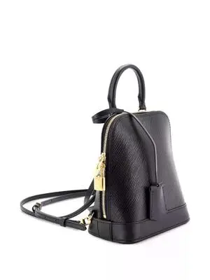 LOUIS VUITTON Alma Epi Leather Backpack - Black