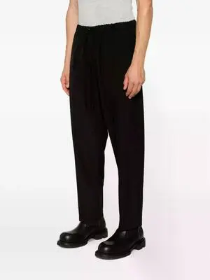 MAISON MARGIELA Drawstring Waist Logo Patch Trousers