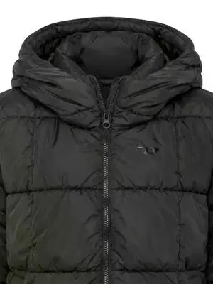 DIESEL® Quilted Hooded Jacket - Black