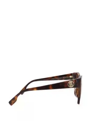 Burberry Tortoiseshell Effect Logo Plaque Square Frame Sunglasses
