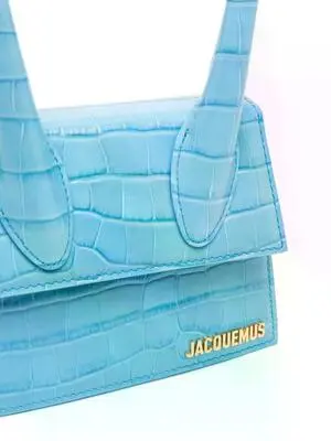 Jacquemus Le Chiquito Crocodile-embossed Tote Bag - Blue