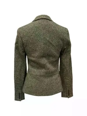 Ralph Lauren Herringbone Single-breasted Wool Blazer - Grey