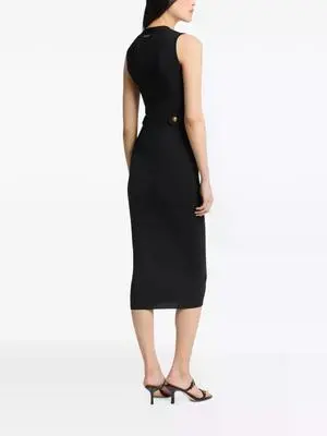 Michael Kors V-neck Button-up Midi Dress
