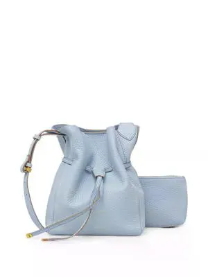 GIANNI CHIARINI Sienna Grained Leather Shoulder Bag - Blue