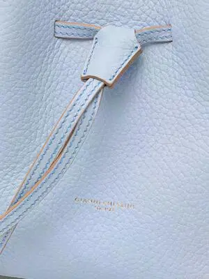 GIANNI CHIARINI Sienna Grained Leather Shoulder Bag - Blue