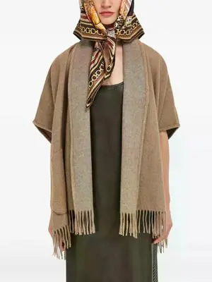 FERRAGAMO Poised Leopards Print Silk Scarf - Brown