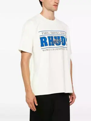Rhude Logo-print T-shirt - Neutrals