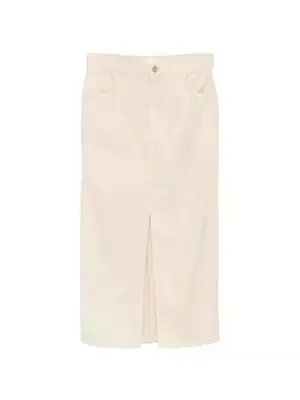 Isabel Marant Étoile Faharia Midi Skirt With Slit Detail - Neutrals