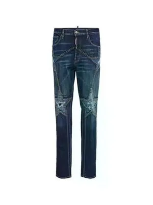 Dsquared2 Patchwork Distressed Jeans - Blue