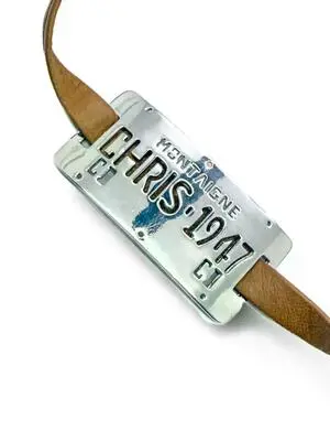Dior Leather Logo Plaque Choker